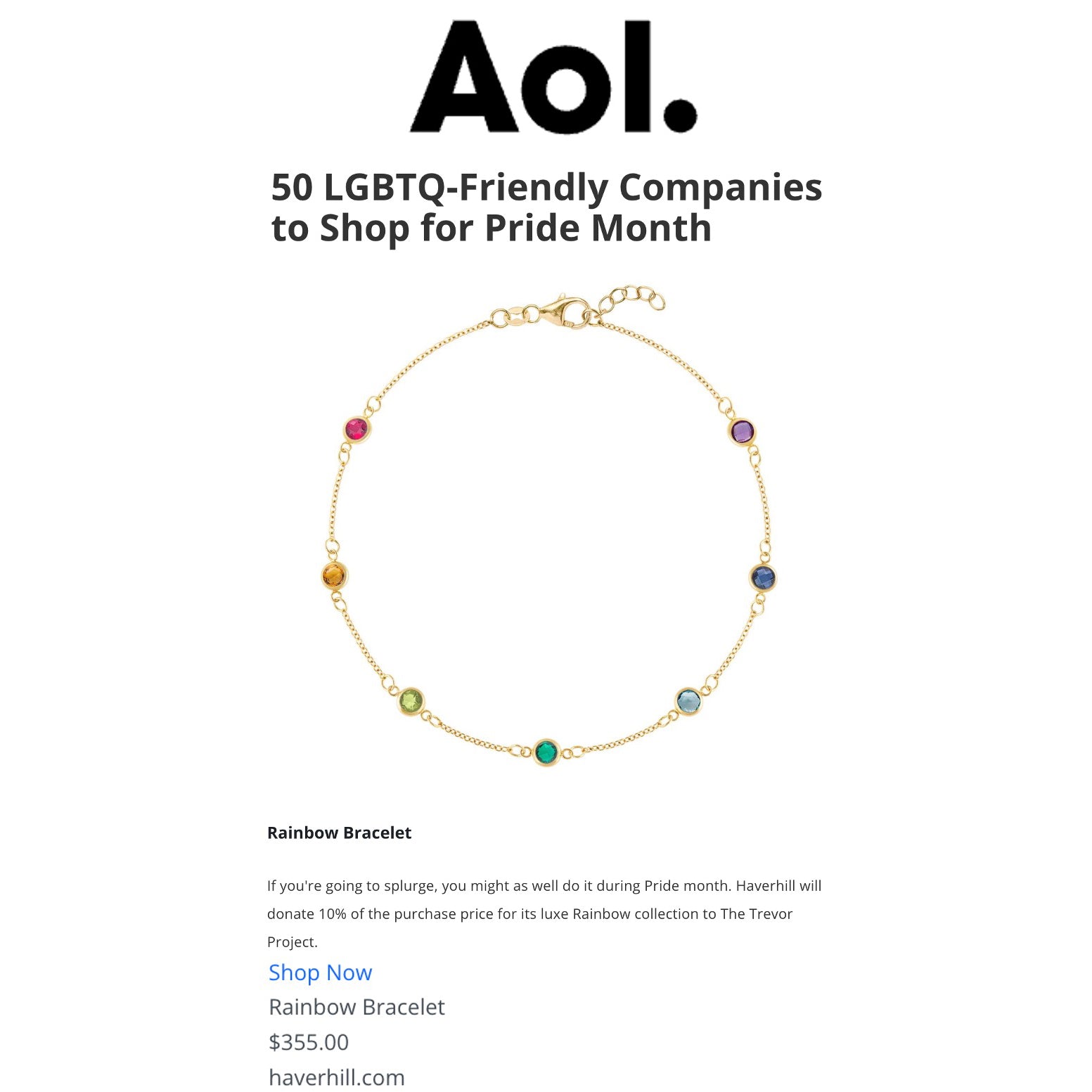 Aol. 50 LGBTQ-Friendly Companies to Shop for Pride Month