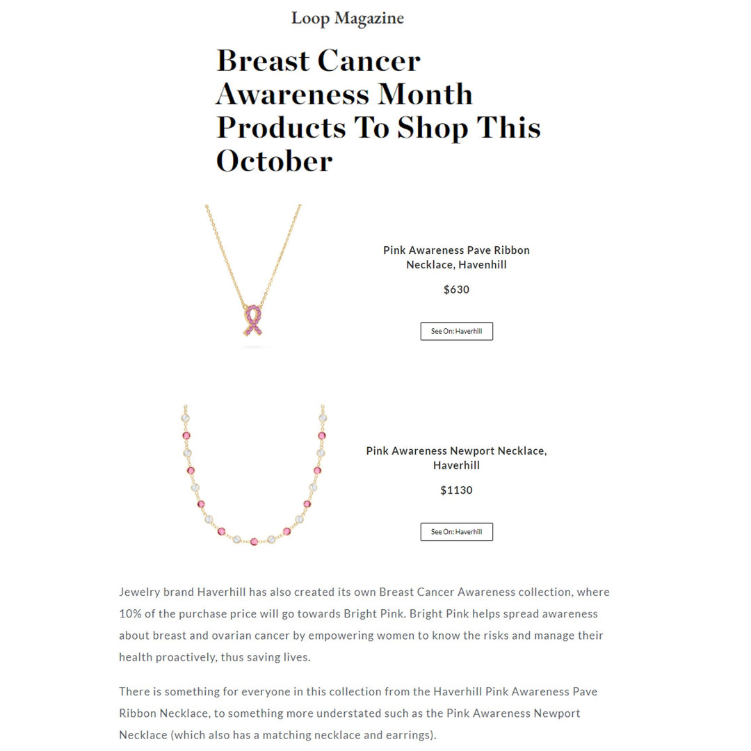 Loop Magazine: Breast Cancer Awareness Month Products to Shop