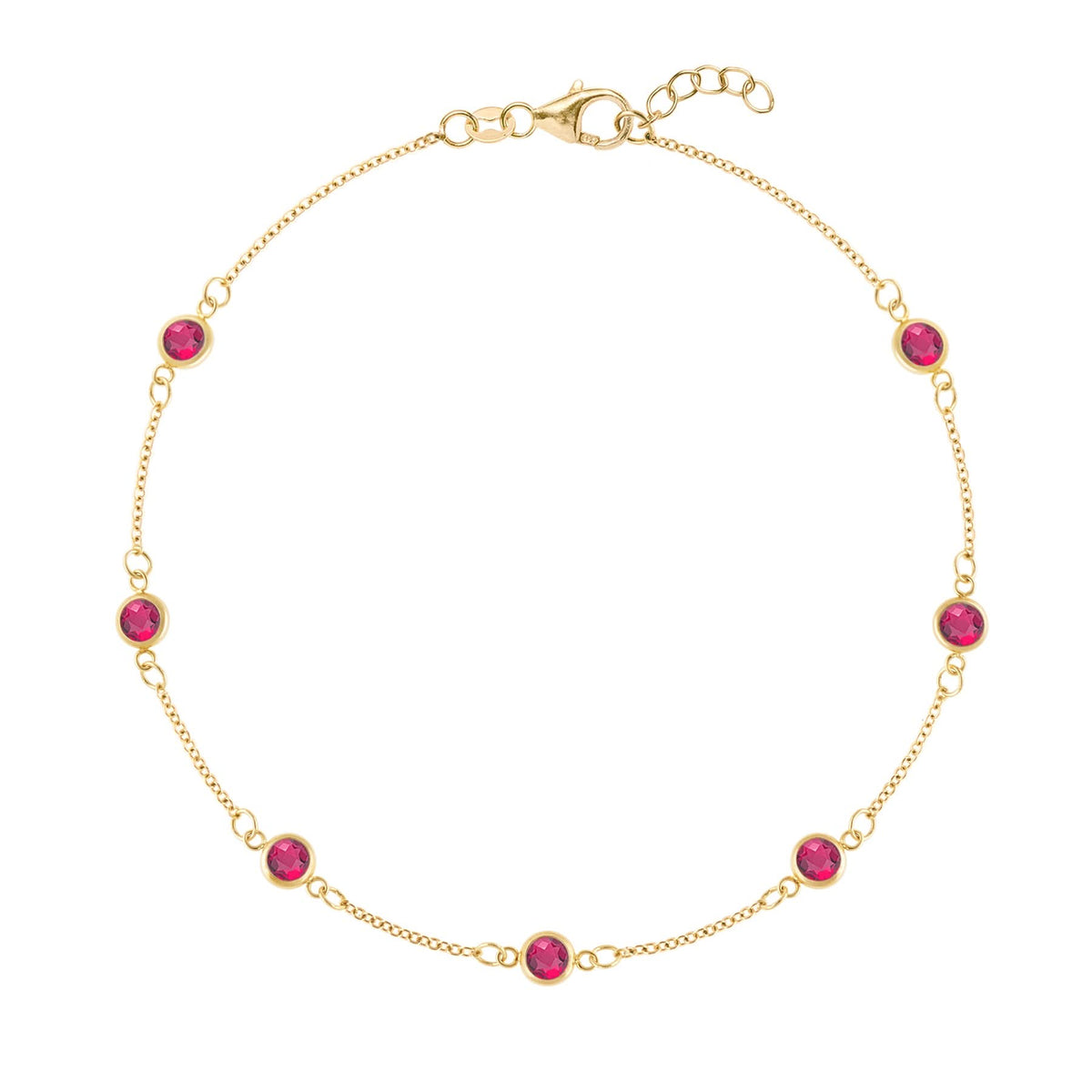 ruby birthstone bracelet