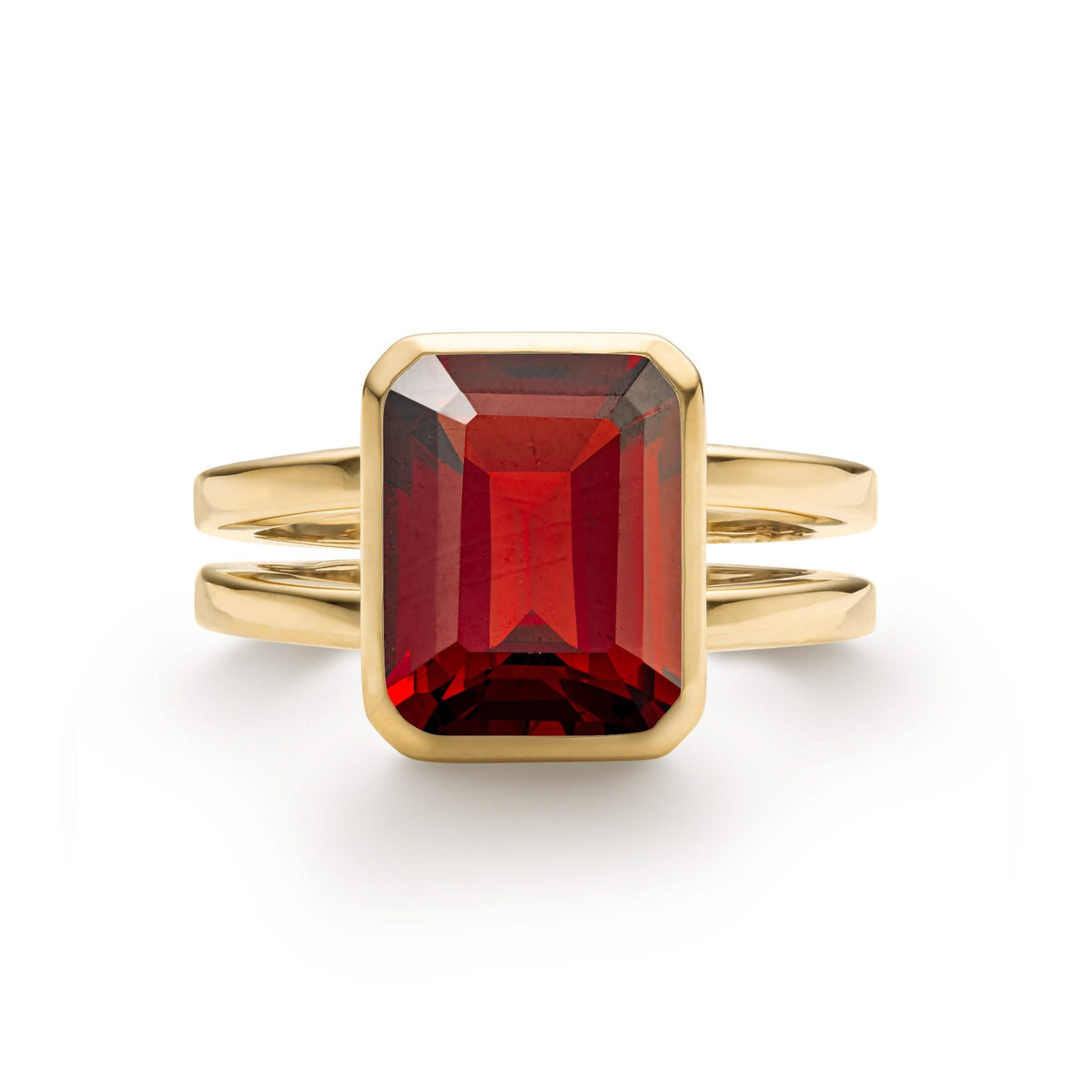 garnet ring gold
